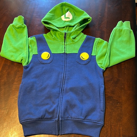 Nintendo | Jackets & Coats | Nintendo Super Mario Luigi Zip Up Hoodie ...